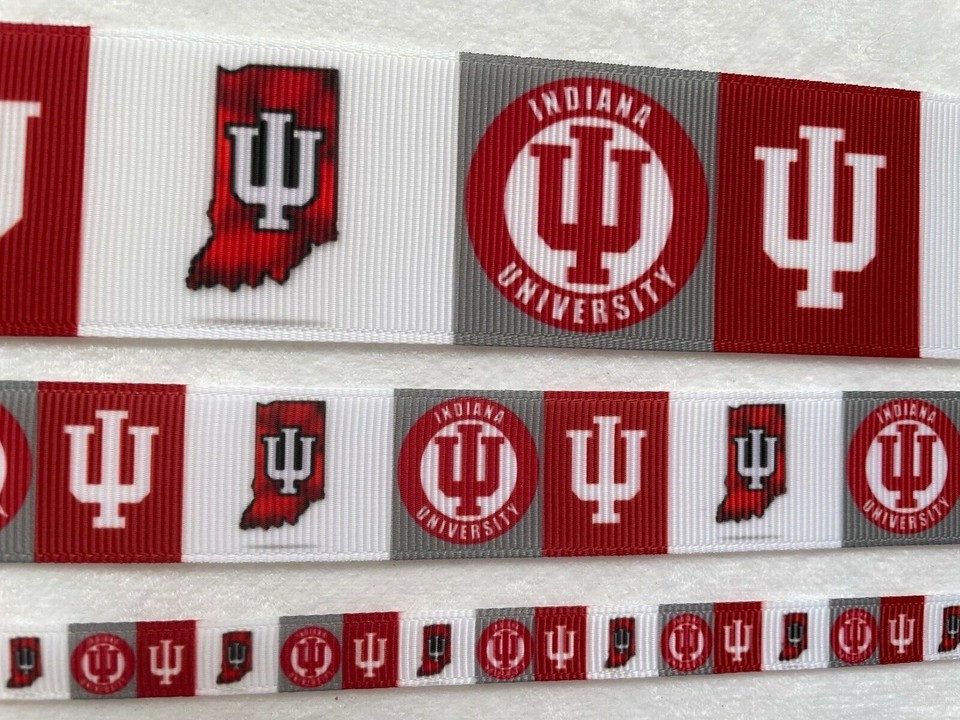 Indiana University inspired Grosgrain ribbon 3/8" 5/8" 7/8" 1.5 ...