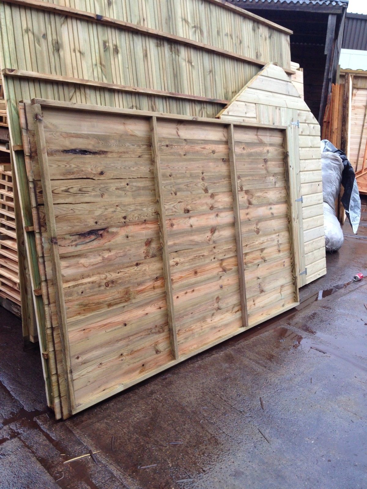 Pinelap Wooden Garden Shed Apex Roof Timber Hut Fully T&G Factory ...