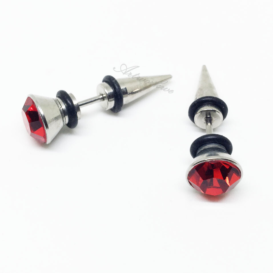Stainless Steel Tapers Fake Illusion Tunnel Cheater Piercing Stud ...