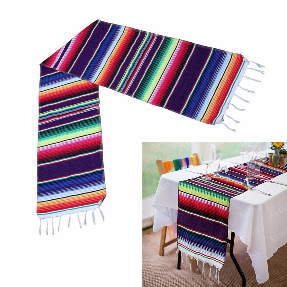 35x215cm Mexican Style Colorful Decorative Table Runner Fabric Roll ...