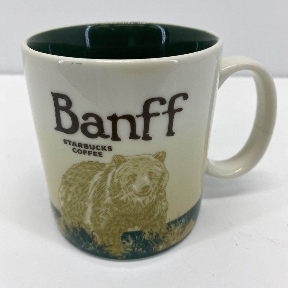 STARBUCKS BANFF Grizzly Bear Coffee Mug Canada 2012 16 oz Collector ...