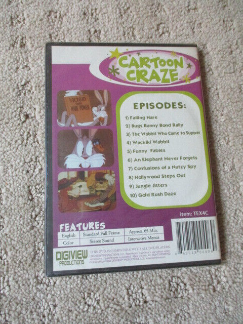 Cartoon Craze Presents - Bugs Bunny: Vol. 2 (DVD, 2006) New Sealed ...