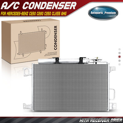 AC Condenser with Receiver Drier for Mercedes-Benz W203 C209 C230 C280 ...