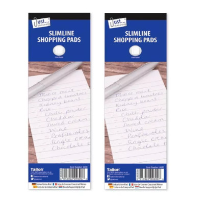 2 x Slimline Shopping Pads To Do List Notepad Jotter Pad Grocery List ...