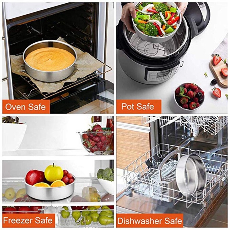 4/6/7/8/9/10/12 Inch Round Cake Pan Tin Baking Mold Mould DIY One-piece ...