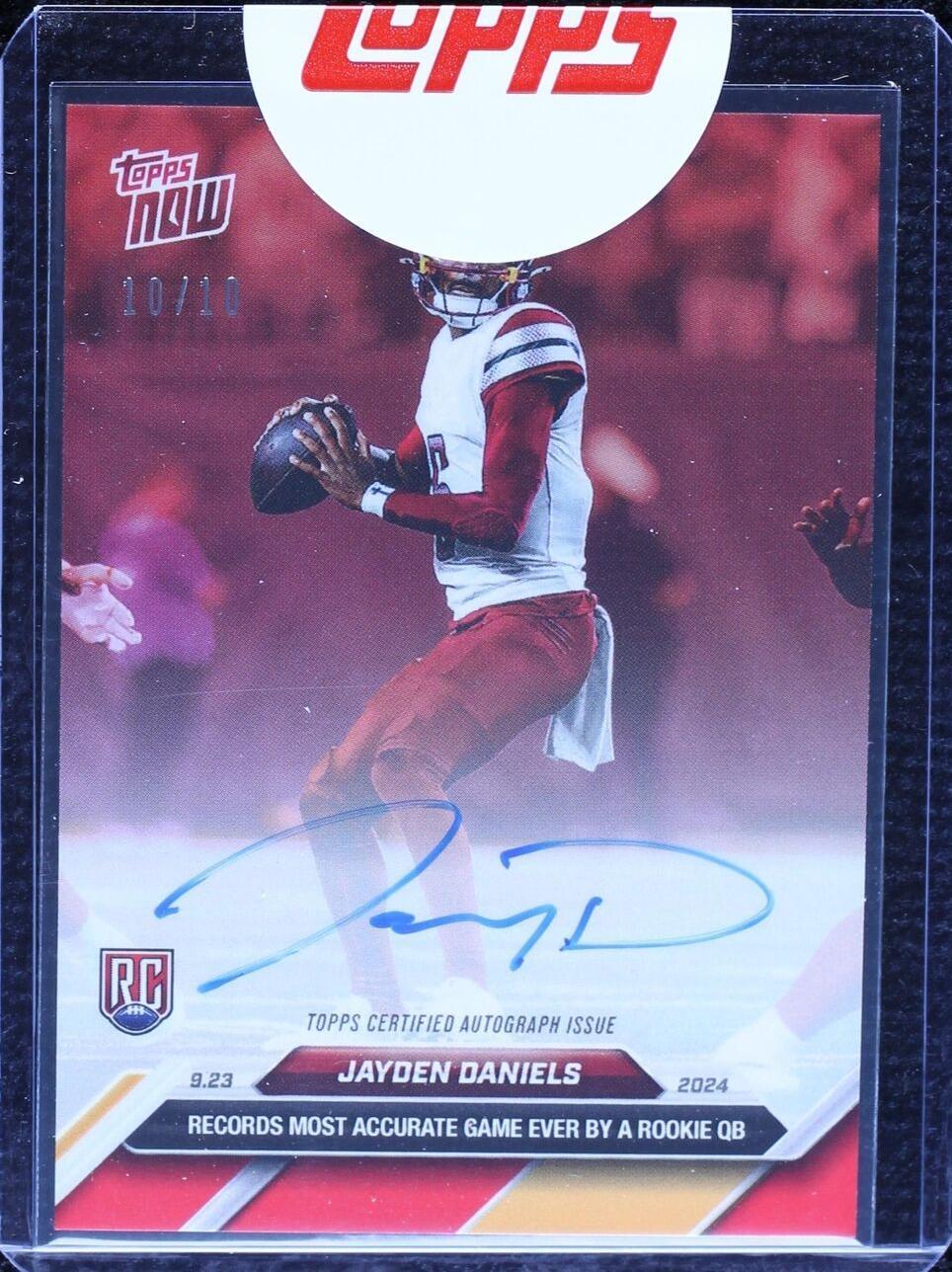 2024 Topps Now - Jayden Daniels #5B Red Autographs /10 (AU, RC) for ...