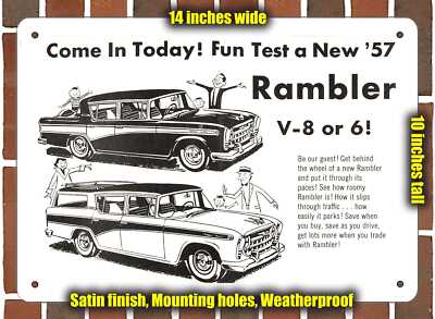 Metal Sign - 1955 AMC Nash Rambler (Sign Variant #8) | eBay