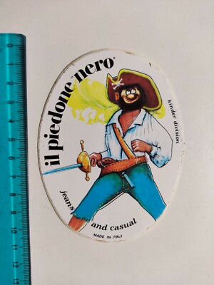 Adhesive The Piedone Black Jeans Sticker Autocollant Aufkleber Vintage ...