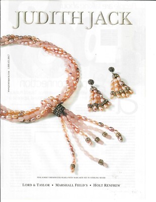 2001 Judith Jack Jewelry Original Print Ad Pink Sorbet Freshwater Pearl ...
