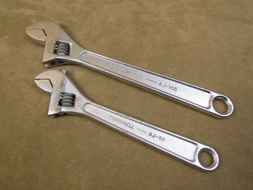 CORNWELL TOOLS USA AJ10B & AJ8B 8" & 10" INCH ADJUSTABLE CRESCENT STYLE ...