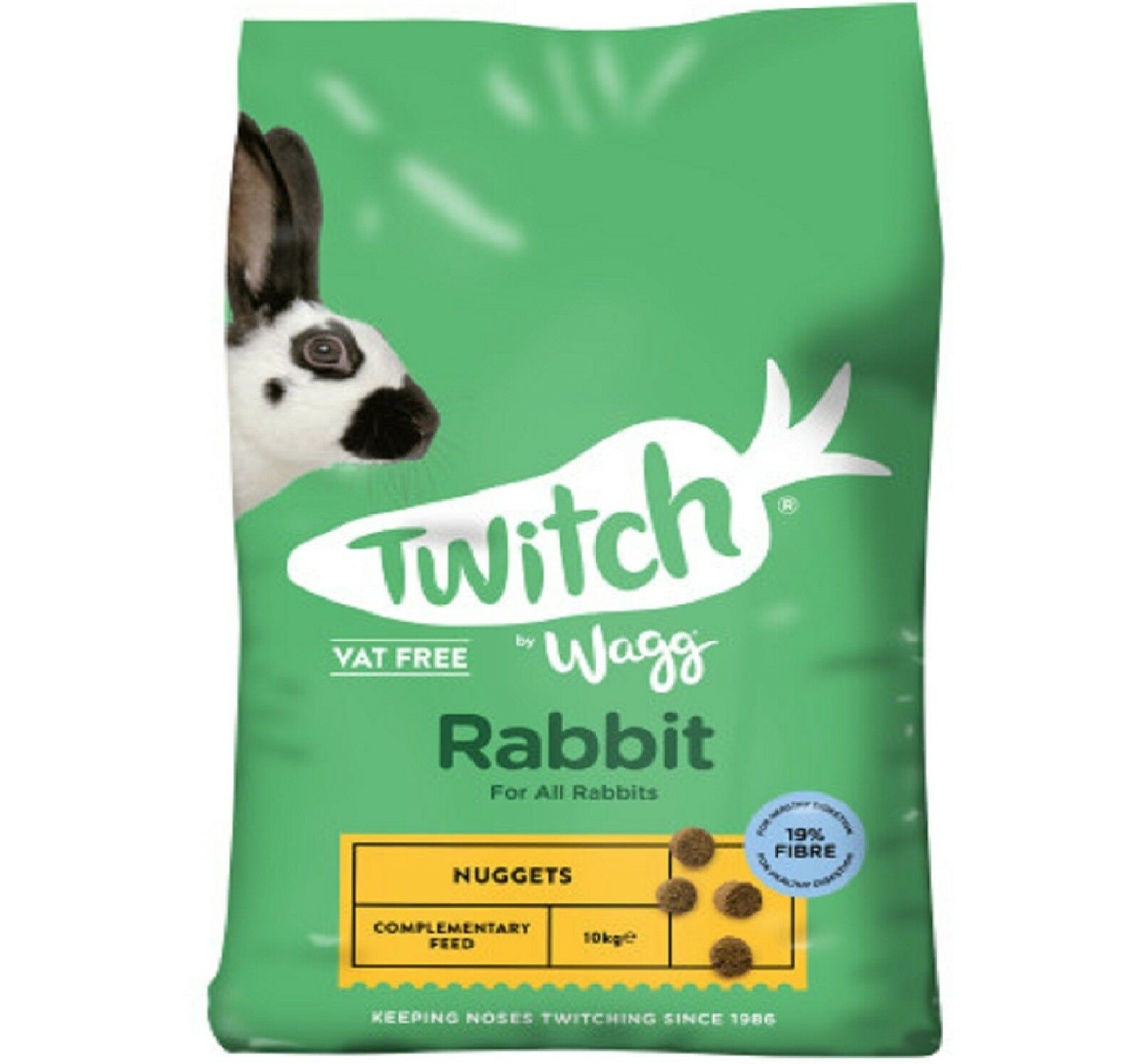 WAGG TWITCH RABBIT - (2kg to 10kg) - Bunny Brunch Pet Food bp Nugget ...