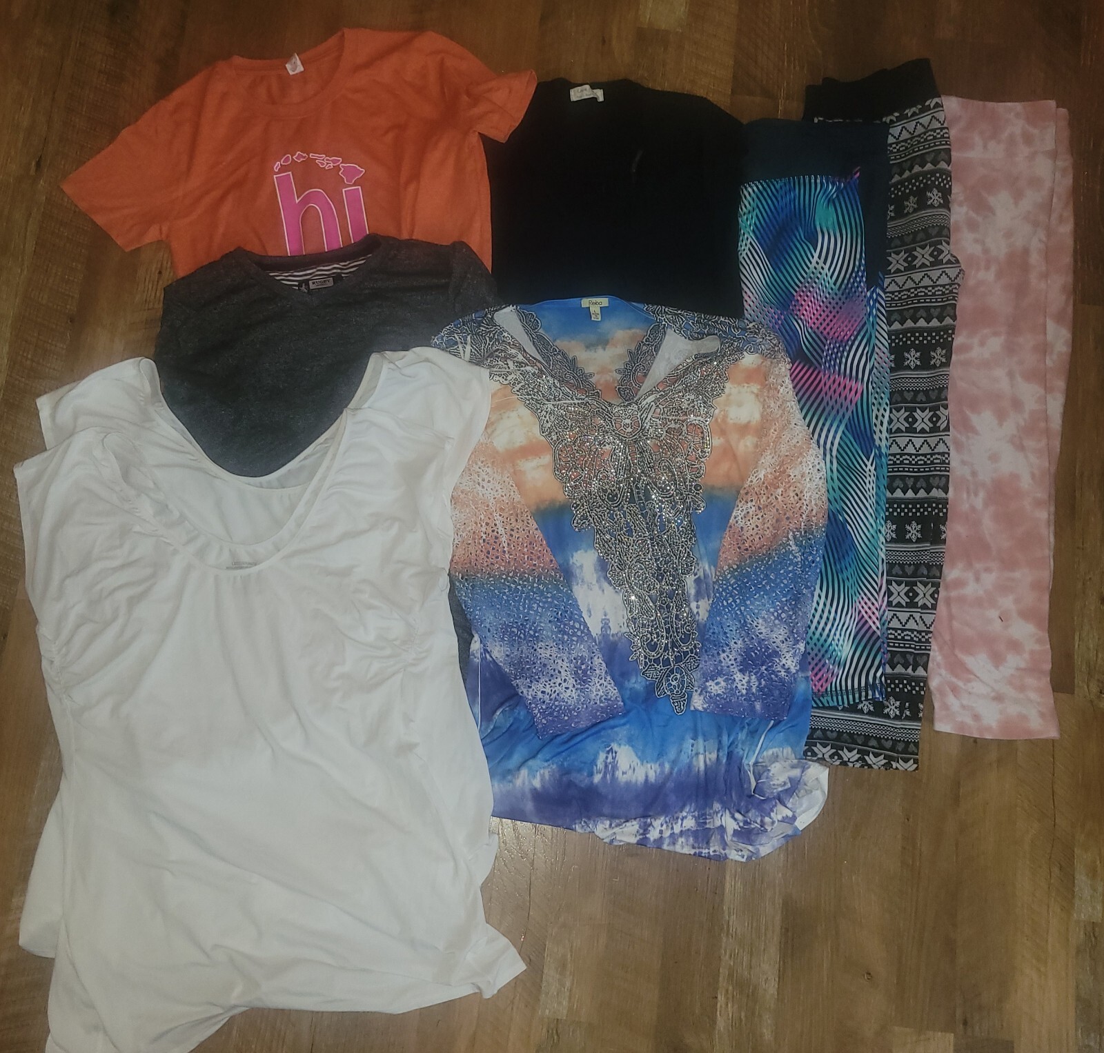Lot Of 9 Womens Size L Clothes Tops,Pants.Love And Always,Cotton ...