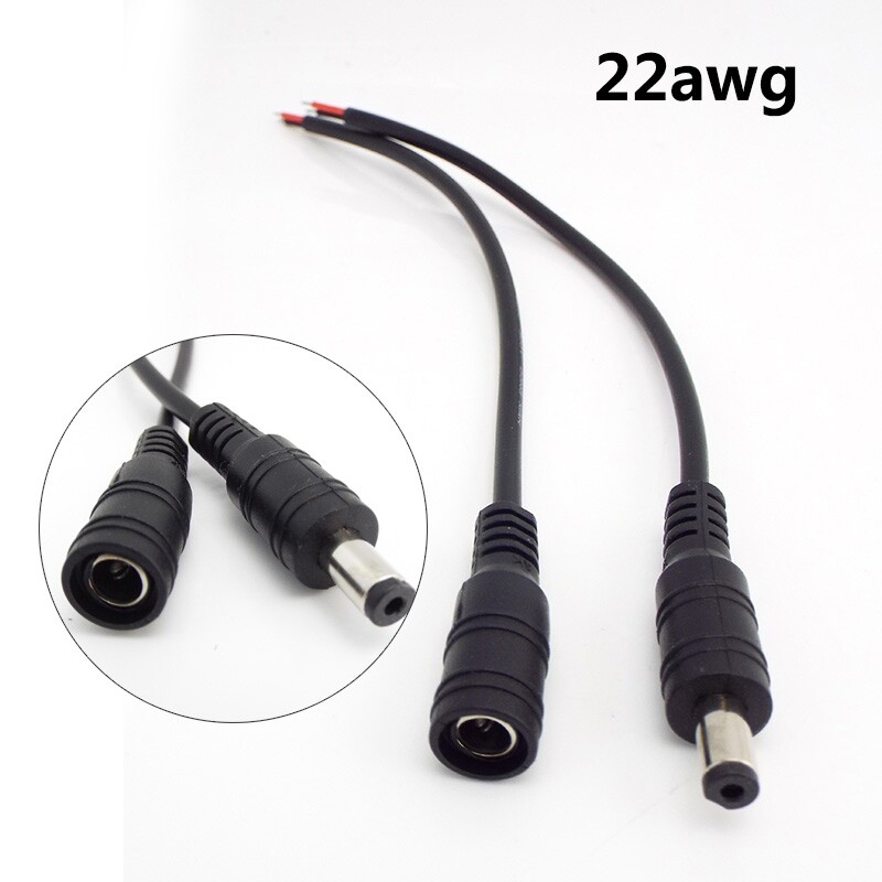 3A 5A 10A DC Male Power Supply Female extend Connector Cable 5.5x2.1mm ...