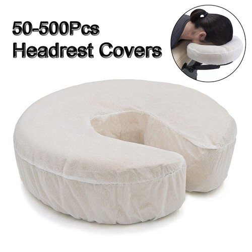 100-500X Headrest Covers Disposable Massage Table Fitted Face Head Rest ...