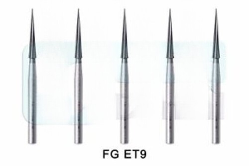 Dental Tungsten Carbide Burs Trimming & Finishing Safe End Taper FG ET9 ...