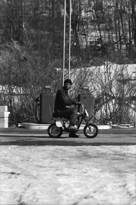 Vintage 1970's 35mm Photo Negative Smoking Man on Mini Bike Motorcycle ...