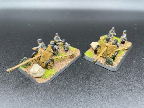Flames of War FOW Painted German Pak 38 Anti-tank gun x2 15mm | eBay