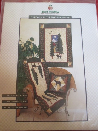 UNCUT Jeri Kelly WALK IN THE WOODS HANGING/TABLE TOPPER/PILLOW Quilting ...