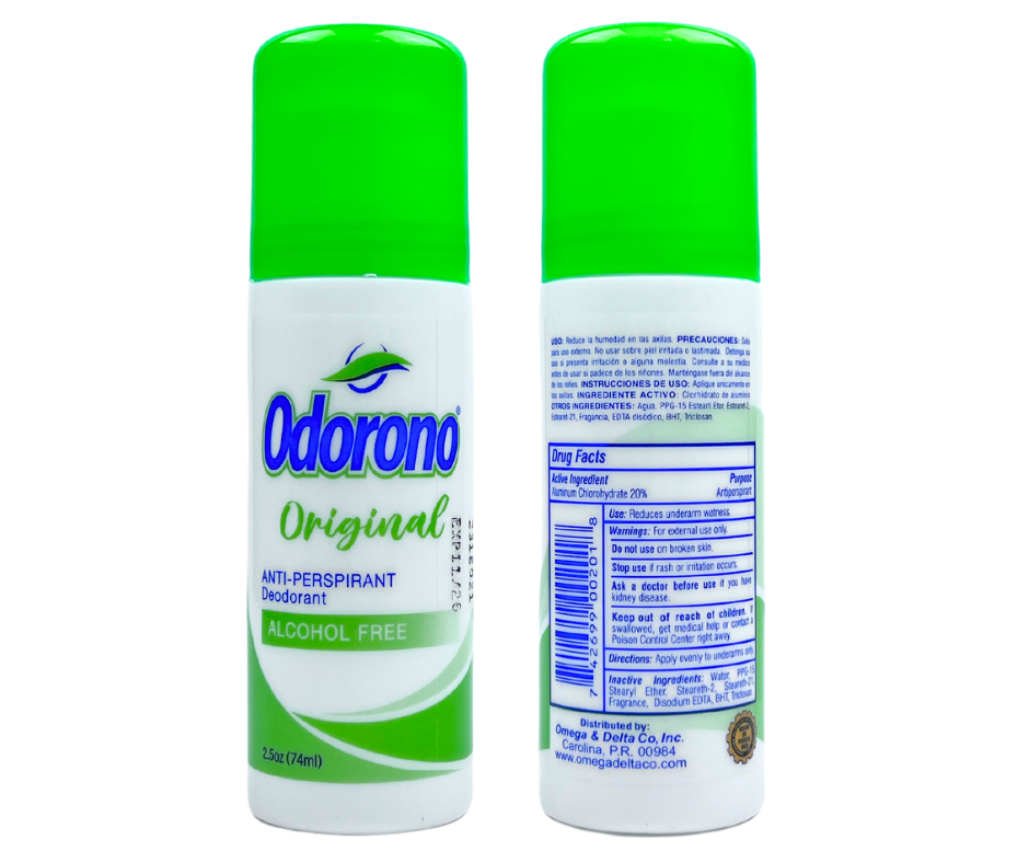 ODORONO ORIGINAL • Roll-On Anti-Perspirant & Deodorant 2.5oz 12-Pack | eBay