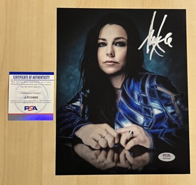 AMY LEE HAND SIGNED 8x10 PHOTO AUTOGRAPHED EVANESCENCE LEAD SINGER PSA ...
