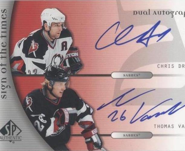 2005-06 SP Authentic - Sign of the Times Dual Thomas Vanek, Chris Drury ...