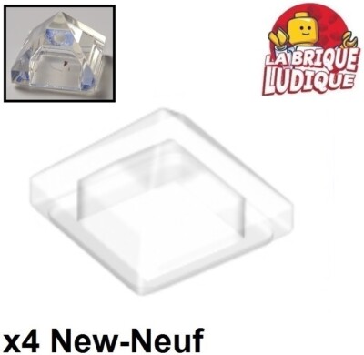 Lego 4x slope brick 45° 1x1 pyramide Quadruple Convex trans clear 22388 ...