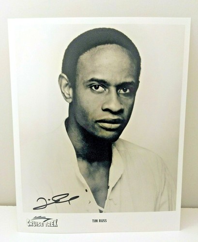 Star Trek Tim Russ hand signed autographed 8x10 photo B&W Cruise Trek ...
