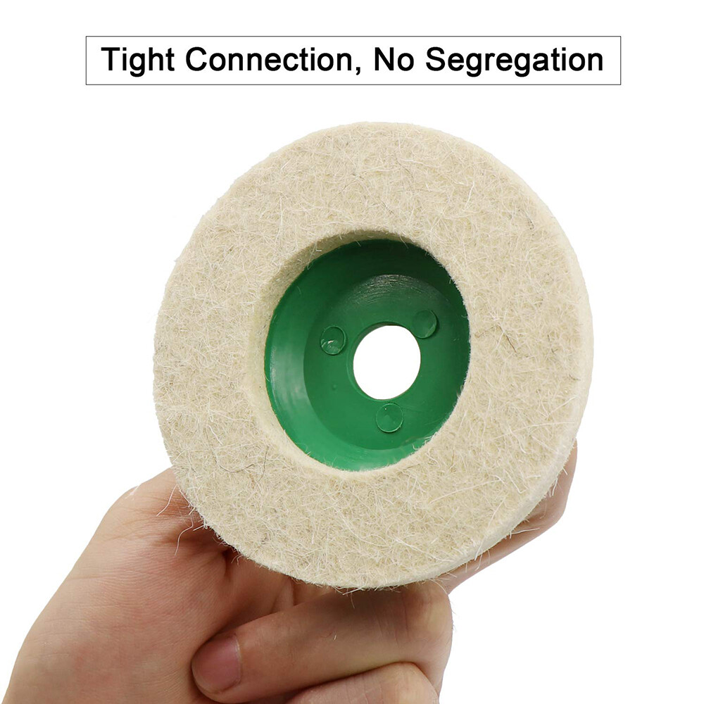 10Pcs 4 Inch Wool Buffing Polishing Wheel Felt Grinder Felt Disc Pad ...