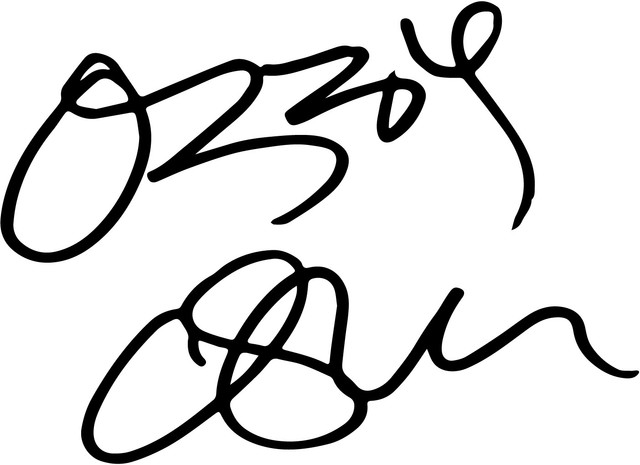 Ozzy Osbourne Signature autograph VINYL DECAL musician metal black ...