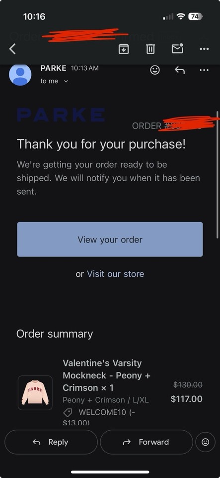 Parke Valentine’s Varsity Mockneck - Peony + Crimson Size L/XL ...