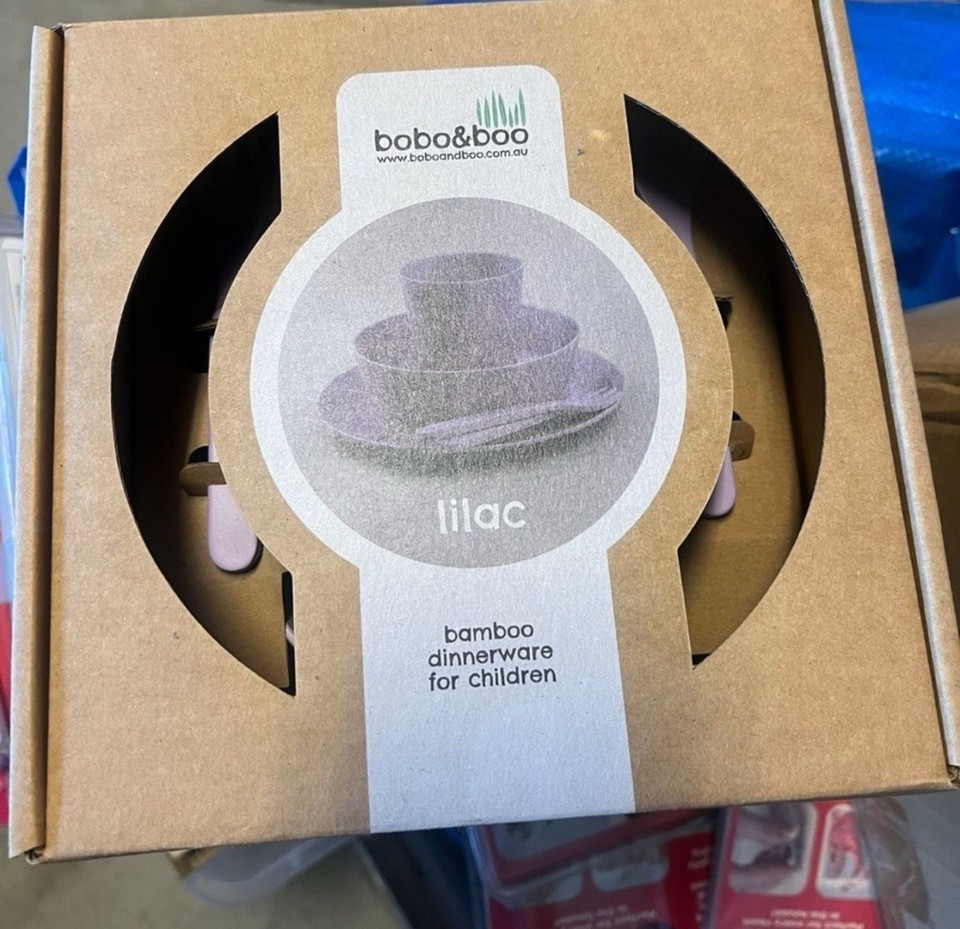 NEW Bamboo 5 Piece Kids Dinnerware Set - LILAC | eBay