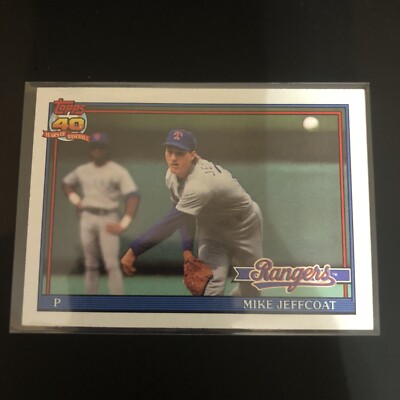 1991 topps 40 years of baseball Mike JeffCoat #244 Rangers | eBay