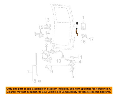 FORD OEM 99-16 Excursion Rear Door Lock Hardware-Control Rod ...