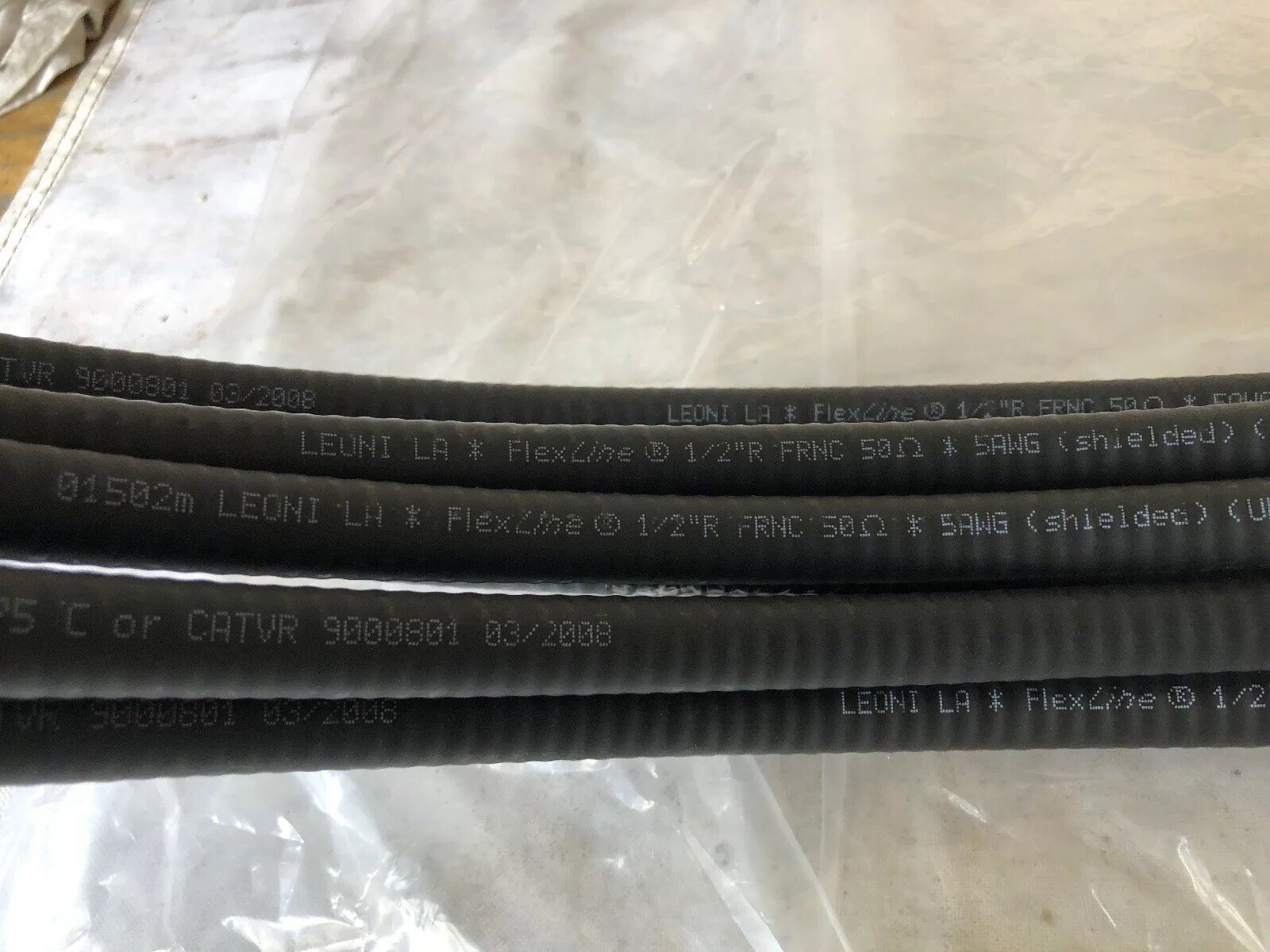 32ft Leoni FlexLine Super Flexible Coaxial Cable 1/2" R FRNC 50-Ohm N ...