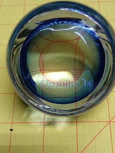 Glass Paperweight early 2000 Omni Tech | eBay