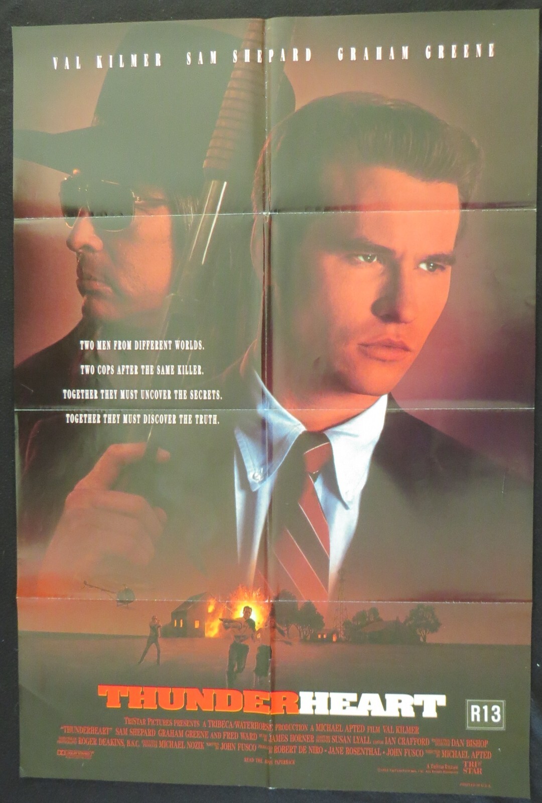THUNDERHEART Original One Sheet from the 1992 film. | eBay
