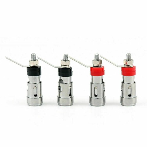 4 x Copper Speaker Binding Post Spring Loaded Subwoofer Basket Terminal ...