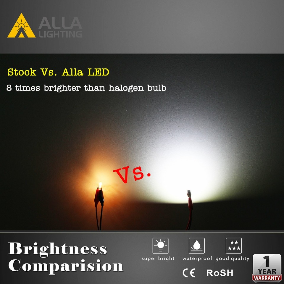 Alla Lighting Newest 194 LED Bulbs Extremely Super Bright T10 168 W5W ...