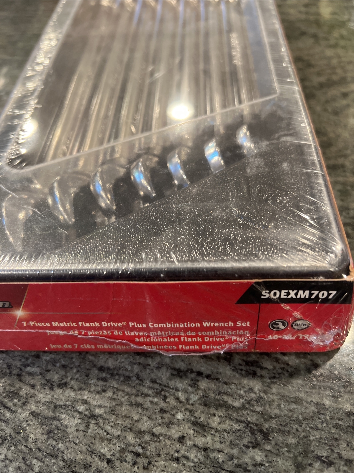 Snap-On soexm707 7 Pc flank drive plus metric wrench set 10-15,17mm ...