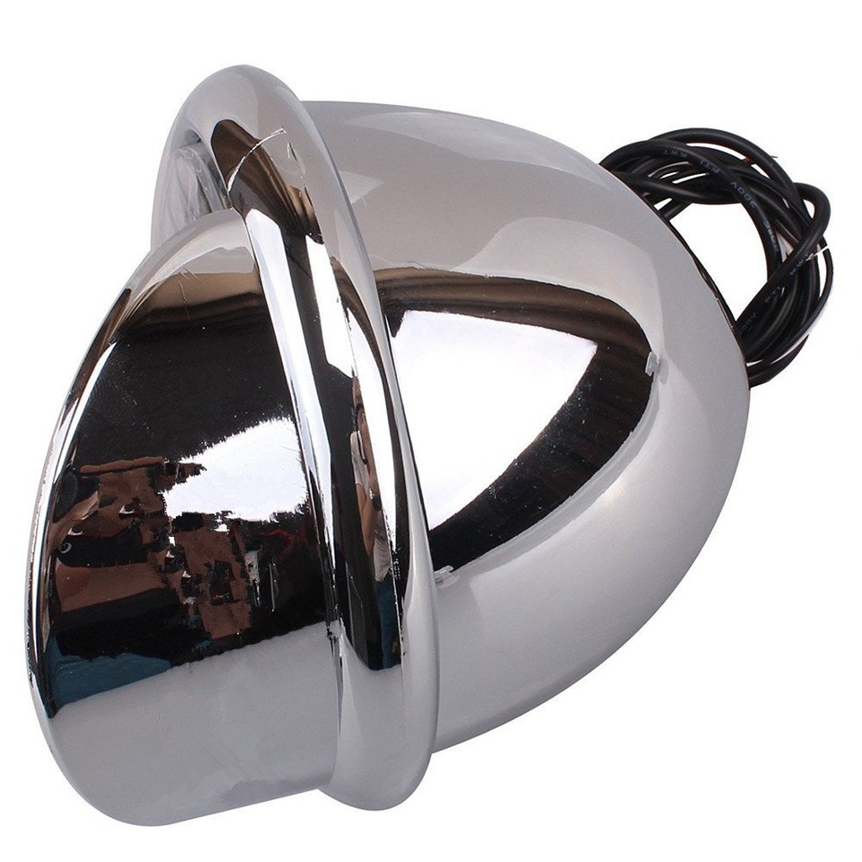 Universal Motorcycle LED Headlight Motorbike Head Lamp Chrome For ...
