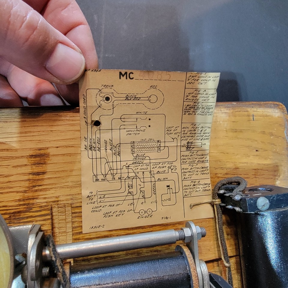 Antique Automatic Electric Co. Monophone Wood Box Telephone Unrestored ...
