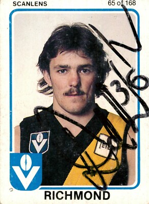 Signed 1981 RICHMOND TIGERS AFL Card DALE WEIGHTMAN Scanlens | eBay ...