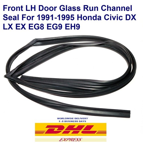 FR LH Door Glass Run Channel Seal For 1991-1995 Honda Civic DX LX EX ...