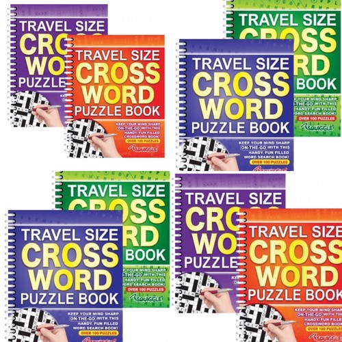Travel Size Cross Word Puzzles Spiral Bound 2 Books per Set | eBay UK