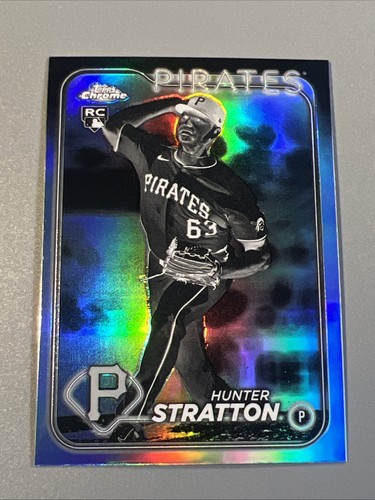 Hunter Stratton 2024 Topps Chrome Update NEGATIVE Refractor SP RC # ...