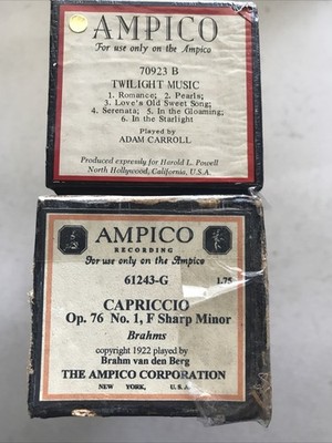 2 x Antq AMPICO PIANO ROLLS 61243 Capriccio 70923 Twilight Music | eBay