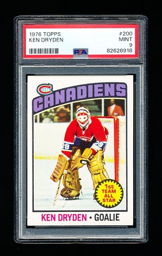 1976 TOPPS HOCKEY 200 KEN DRYDEN PSA 9 MINT CANADIENS GOALIE | eBay