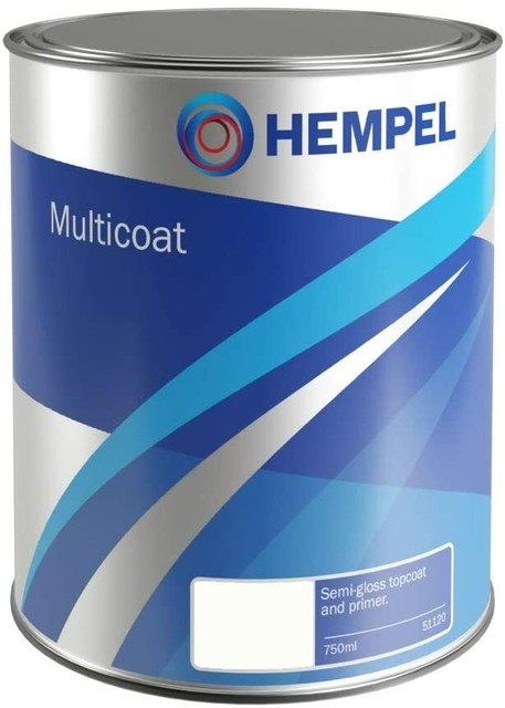 Hempel Multicoat Semi Gloss Enamel Topcoat Boat Paint 750ml - Black ...