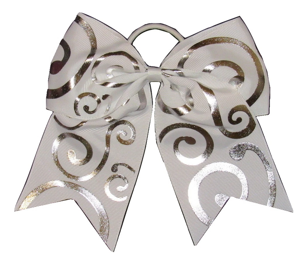 Silver Cheer Bows