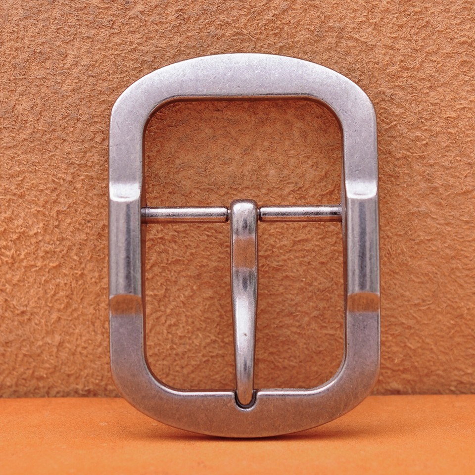Solid Strong Rectangular Antique Silver Center Bar Pin Belt Buckle ...